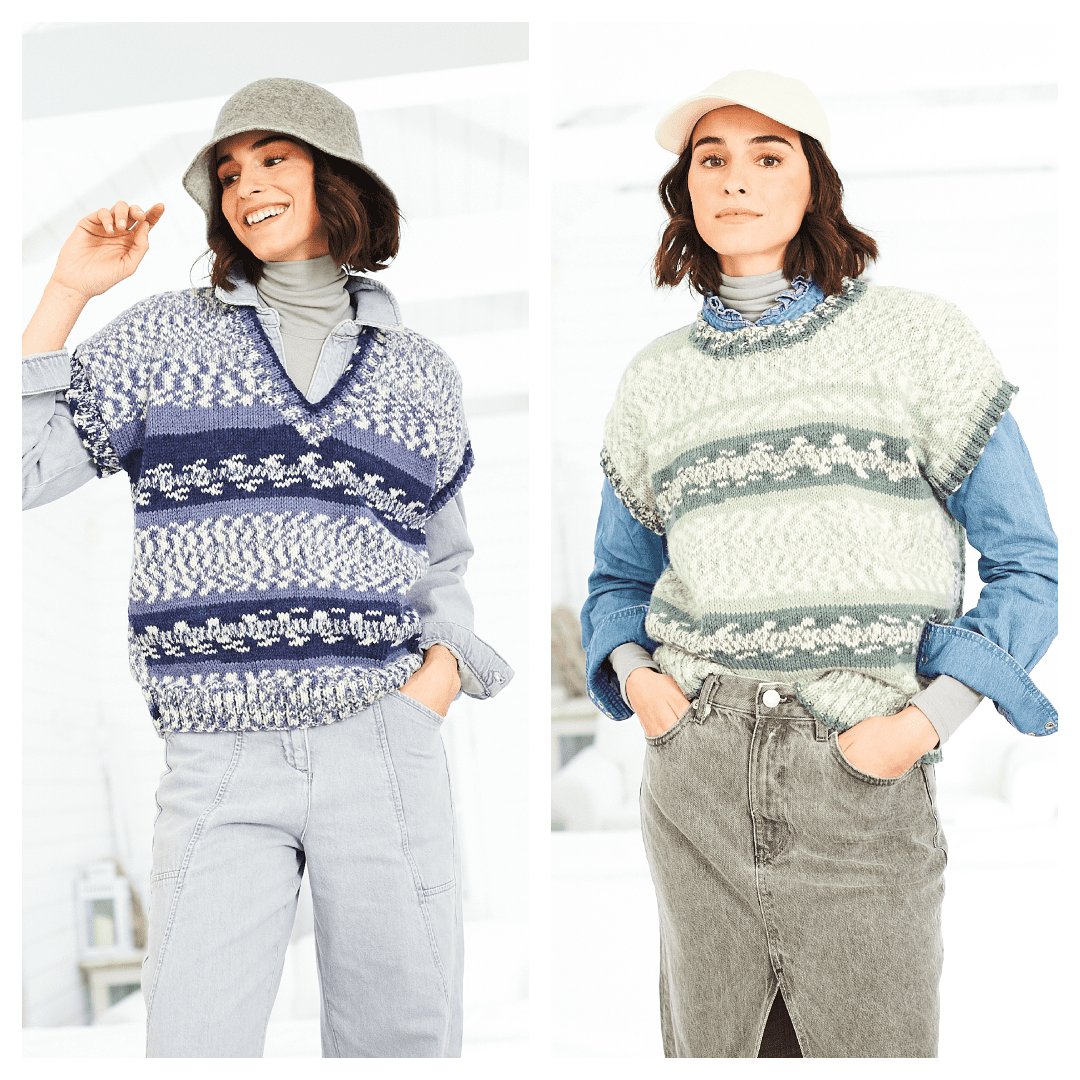 Stylecraft Easy Fair Isle Aran Tank Tops & Snood Pattern 10075 – Littlewoolshop.com
