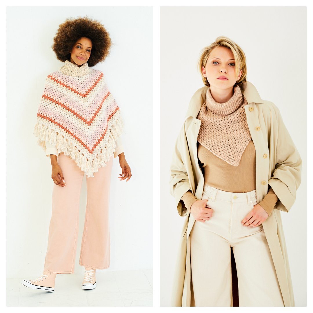 Stylecraft Serene/Grace Aran Ponchos and Dickie Crochet Pattern 10169 ...