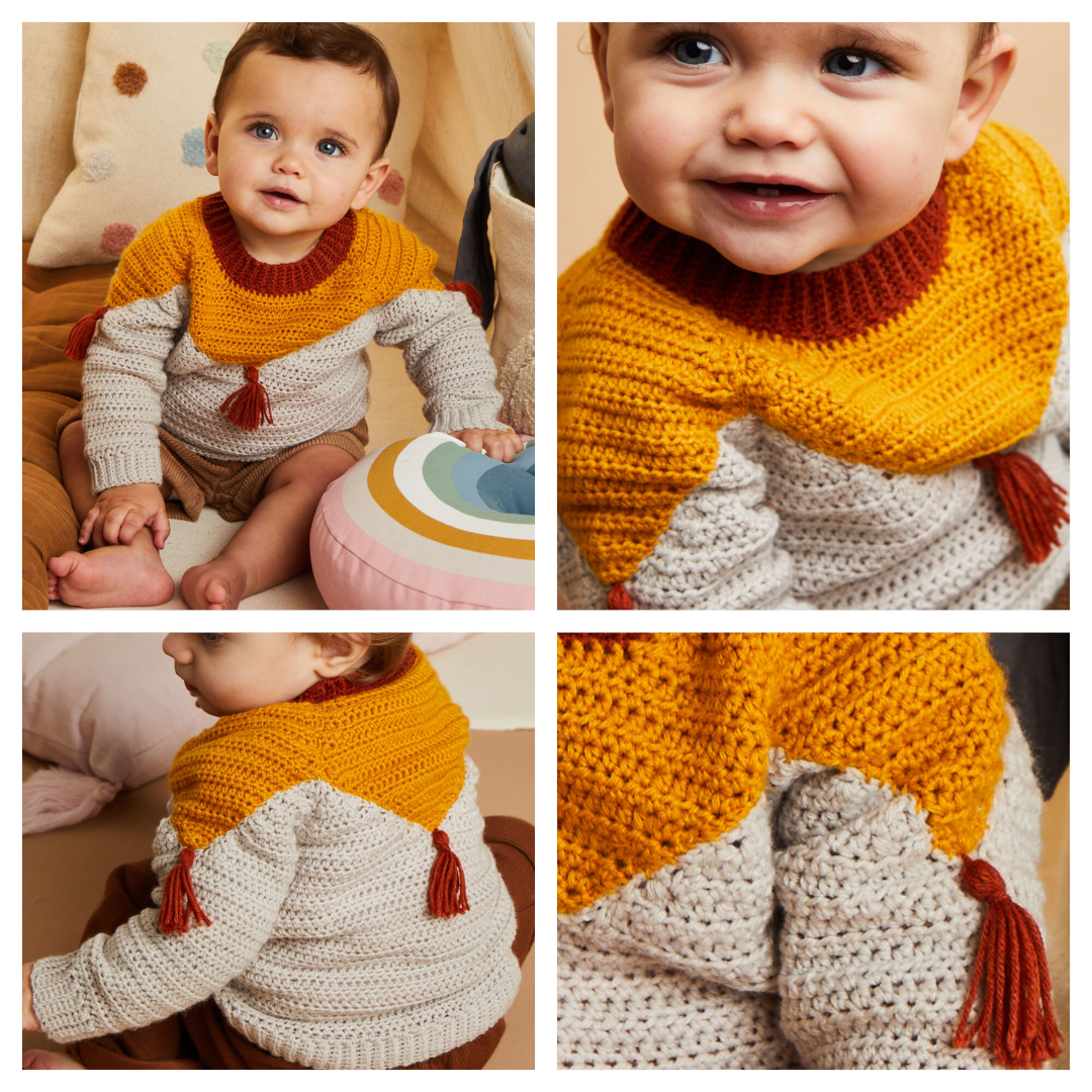 Sirdar Snuggly 4 Ply Tiny Tasselled Sweater Pattern 5511 ...