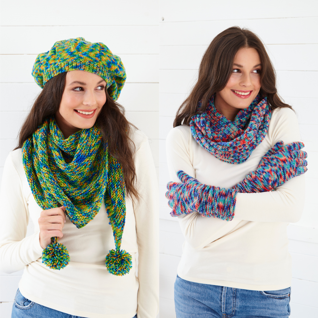 King Cole Jitterbug DK Scarf & Cowl Pattern 6146 – Littlewoolshop.com