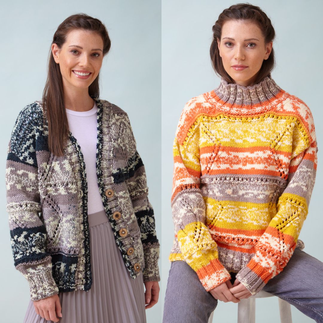 King Cole Nordic Chunky Cardigan & Sweater Pattern 6271 ...