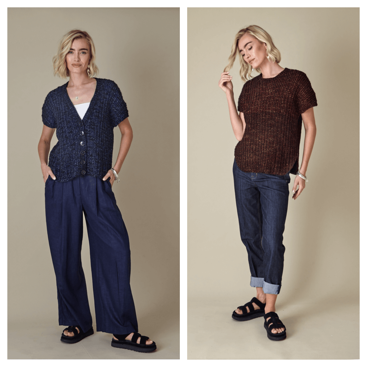 King Cole Firefly Aran Tunic and Cardigan Pattern 6449 – Littlewoolshop.com