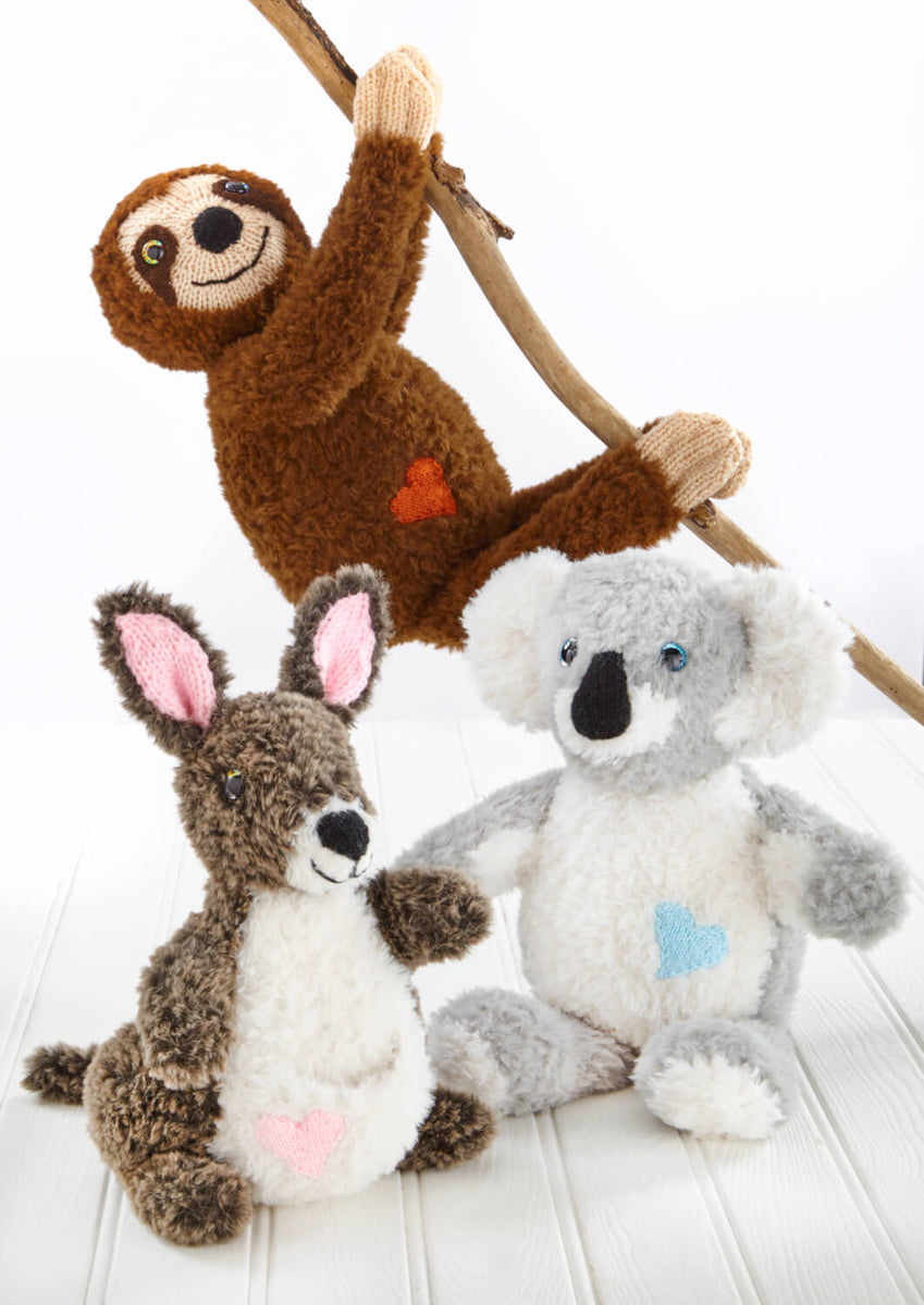 King Cole Velveteen Super Chunky Toy Animals Pattern 9211 ...