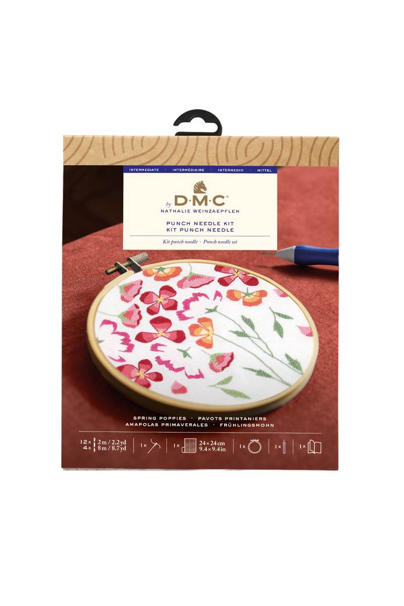 DMC Punch Needle Kit Spring Poppies by Nathalie Weinzaepflen ...