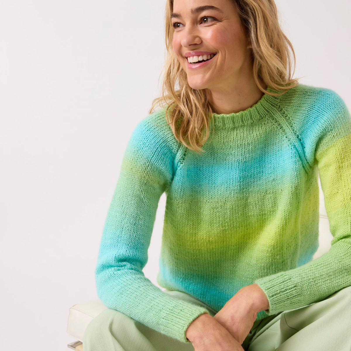 Sirdar Jewelspun Ombre Aran Raglan Sweater Pattern 10841 ...