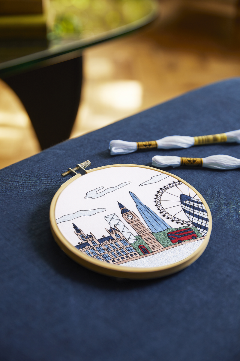 DMC Embroidery Kit London Skyline by Kseniia Guseva – Littlewoolshop.com