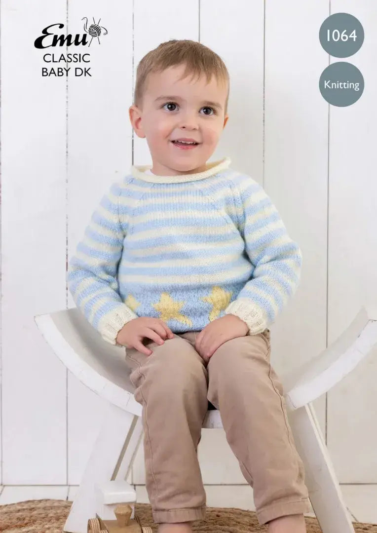 Emu Classic Baby DK Stars And Stripes Sweater Pattern 1064 ...