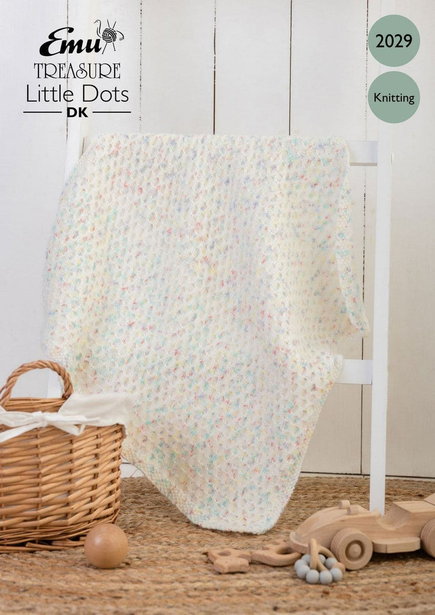 Emu Treasure Little Dots DK Dotty Cot Blanket Pattern 2029 ...