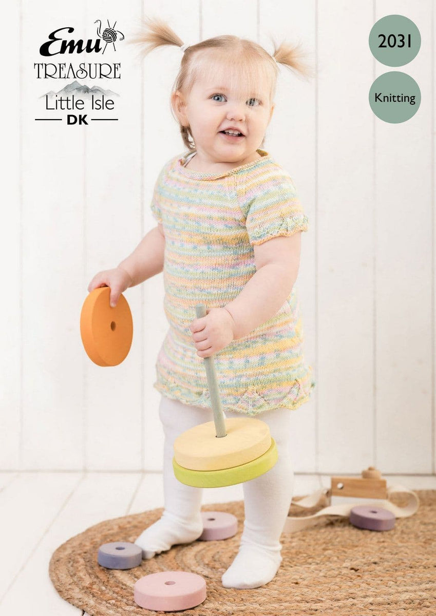 Emu Treasure Little Isle DK Childs Short Sleeve Dress Pattern 2031 ...