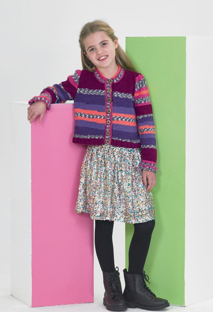 James C Brett Fairground DK Cardigan Pattern JB829 – Littlewoolshop.com