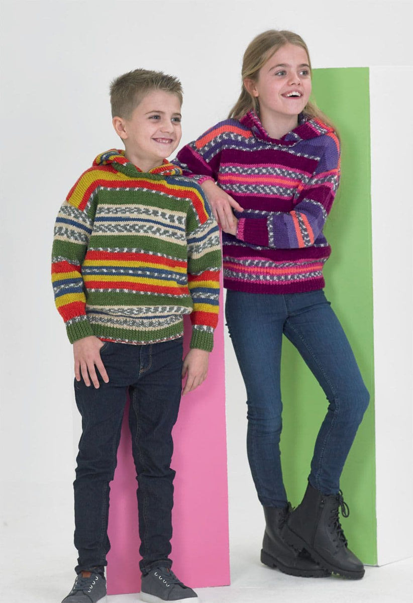 James C Brett Fairground DK Hooded Sweater Pattern JB828 ...