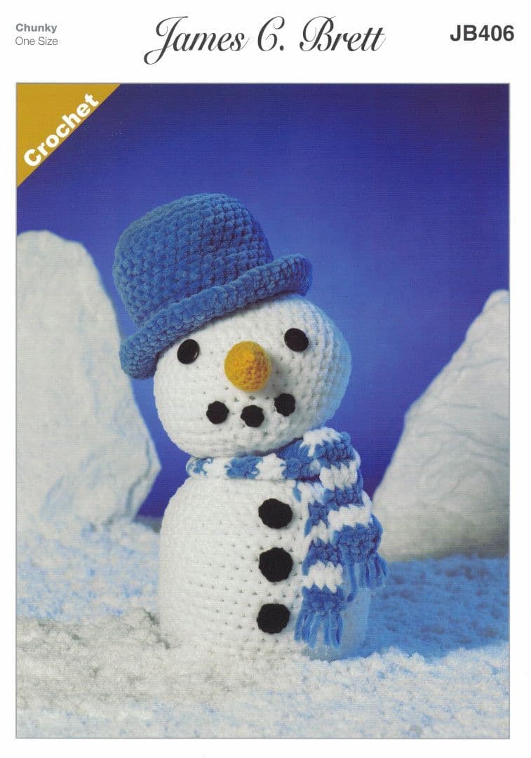 James C Brett Flutterby Chunky Crochet Snowman Pattern JB406 ...