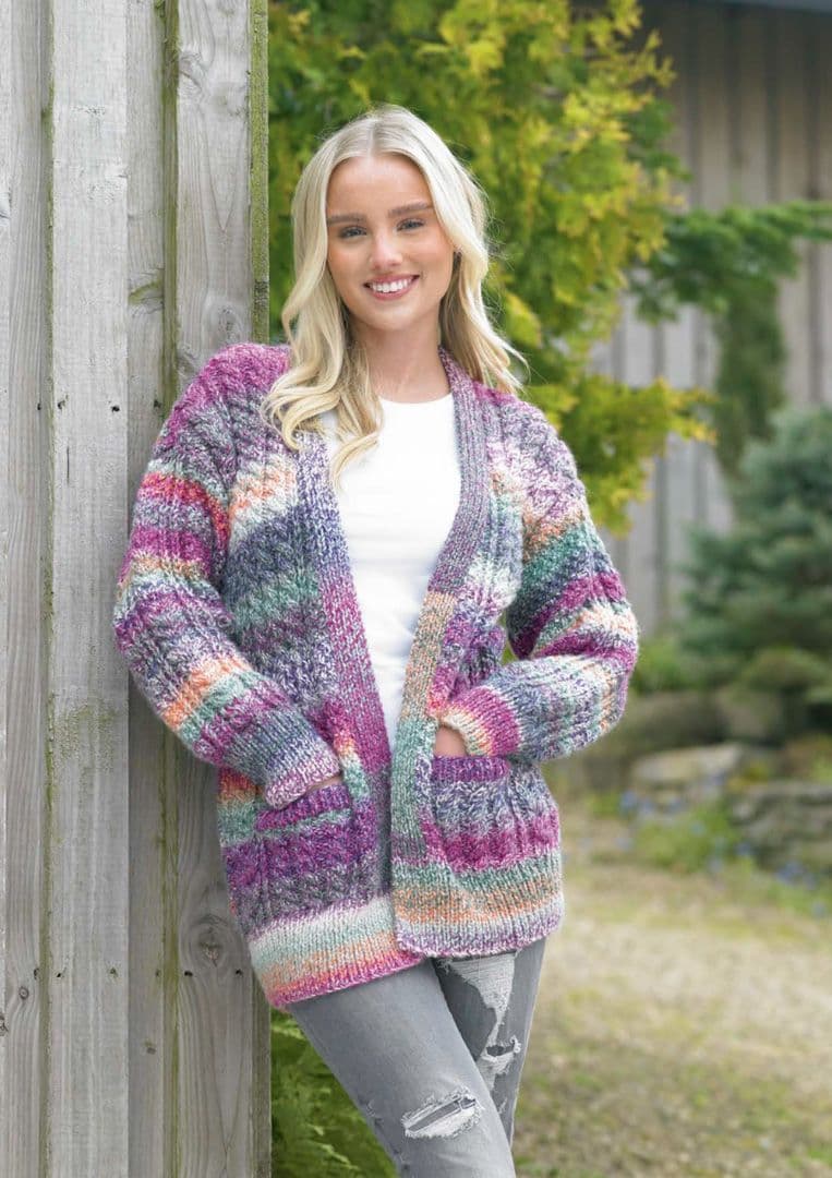 James C Brett Marble Chunky Cardigan Pattern JB842 – Littlewoolshop.com