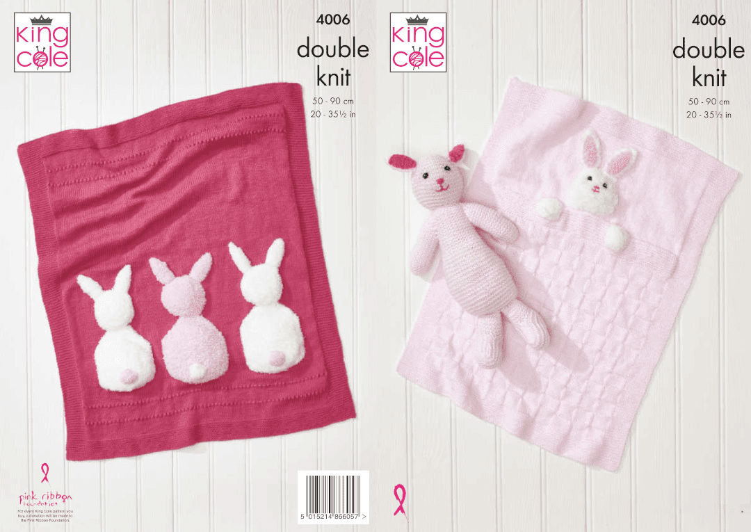 King Cole Comfort DK & Truffle Baby Blankets And Bunny Rabbit Toy Patt ...