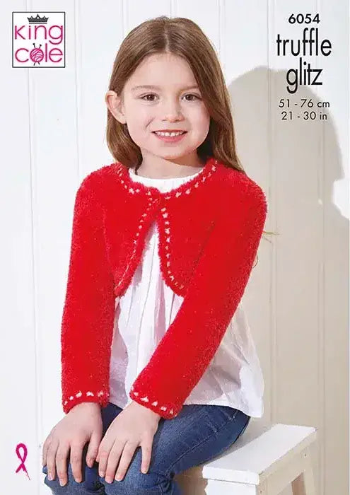 King Cole Truffle Glitz DK Waistcoat & Bolero Pattern 6054 ...