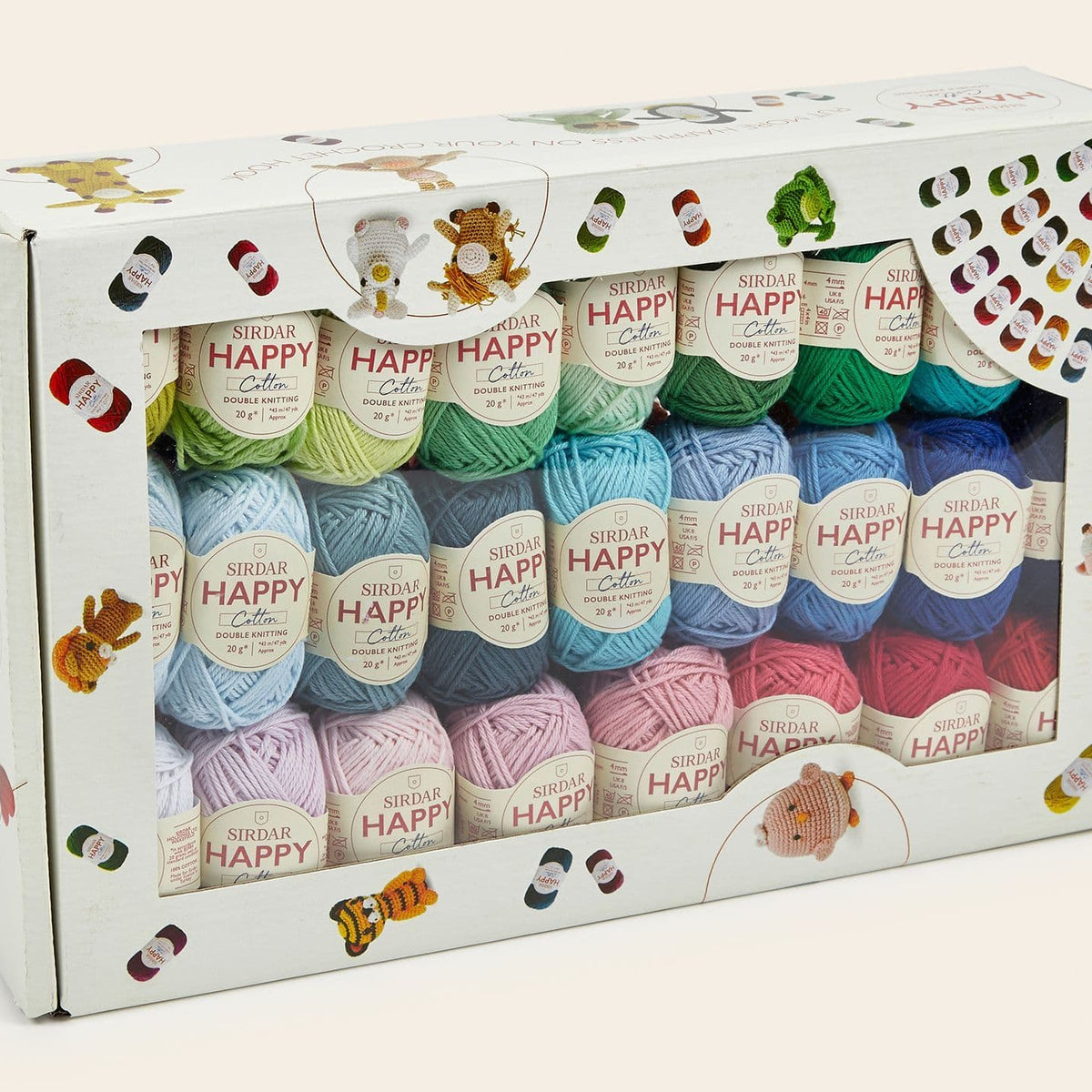 Sirdar Happy Cotton Assortment Box - 50 Colours – Littlewoolshop.com
