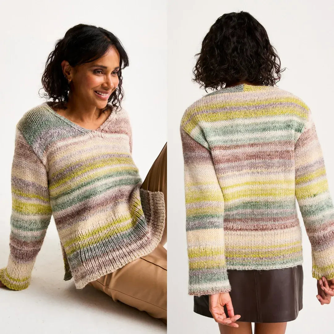 Sirdar Jewelspun Chunky Set In Stone Sweater Pattern 10805 ...