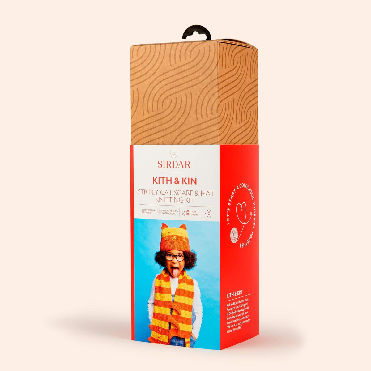 Sirdar Kith & Kin Knitting Kit - Stripey Cat Scarf & Hat ...