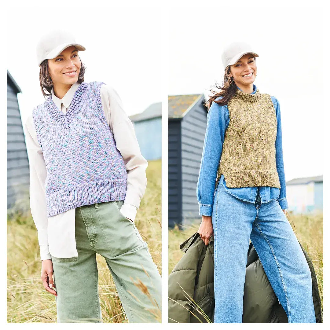 Stylecraft Bella Bella Chunky Round & V Neck Tank Tops Pattern 10099 ...