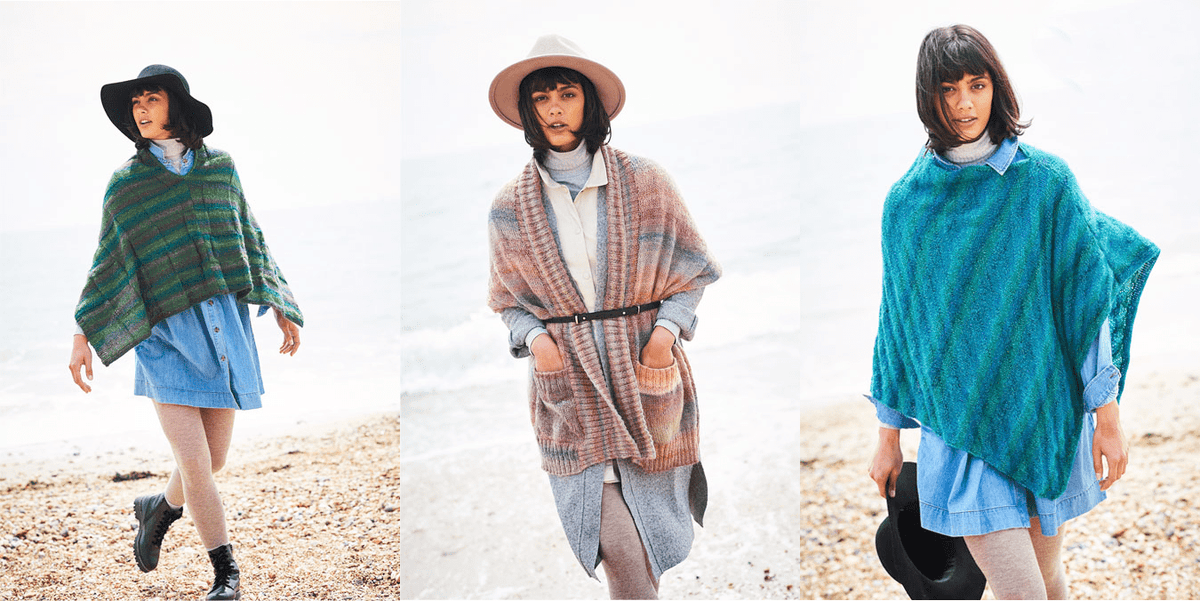 Stylecraft Charm Lace Weight Cape Shawl & Poncho Pattern 9879 ...