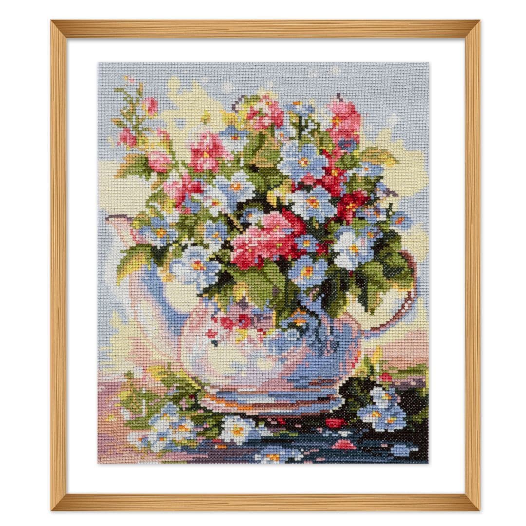 Trimits Printed Cross Stitch Kit Bloom 33 x 393cm Littlewoolshop