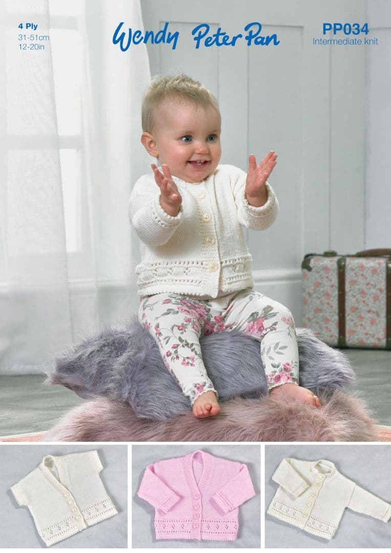 Wendy Peter Pan 4 Ply Cardigans & Waistcoat Pattern PP034 ...