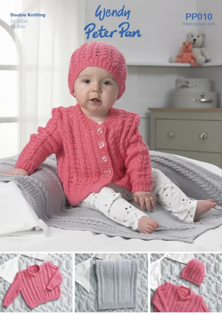 Wendy Peter Pan DK Cardigan Hat & Blanket Pattern PP010 ...