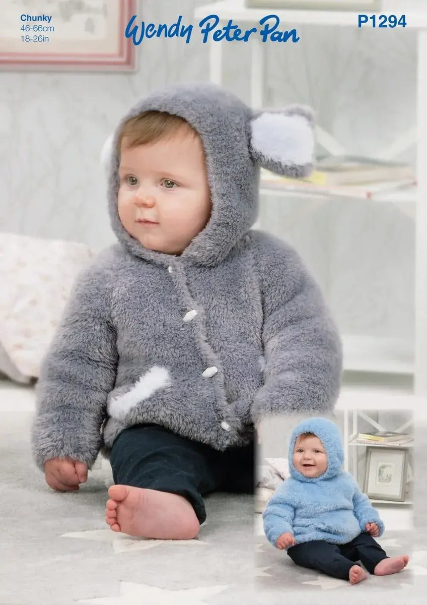 Wendy Peter Pan Precious Chunky Sweater & Jacket Pattern PP1294 ...